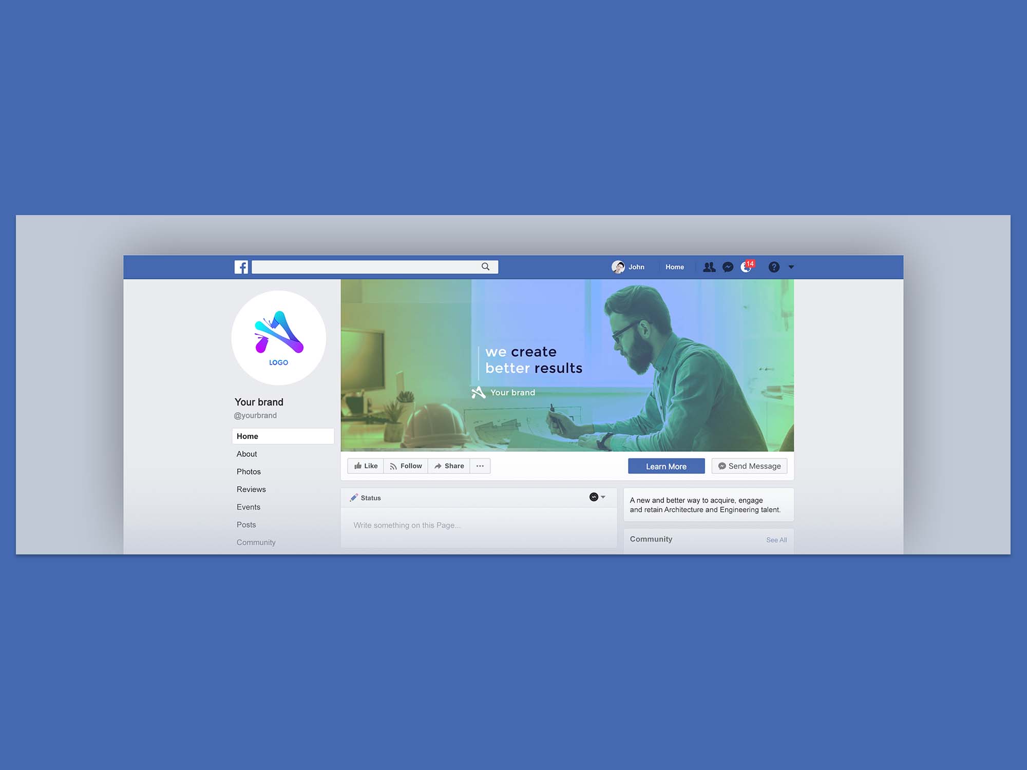 Facebook Cover Mockup PSD Free Download IMockups